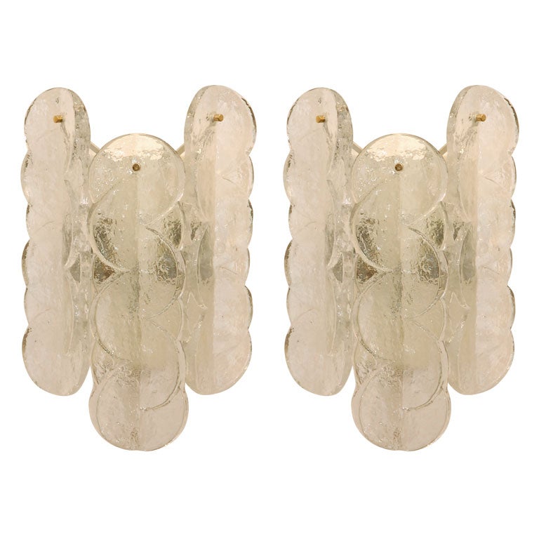 Italian Glass Circle Sconces at 1stDibs