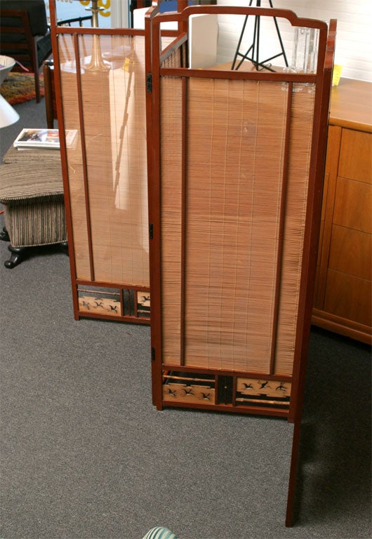 Antique Lacquered and Woven Bamboo Screen Japan at 1stDibs | bamboo ...