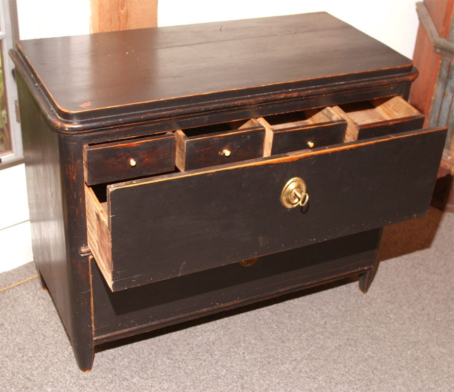 Small Black Chest of Drawers at 1stDibs