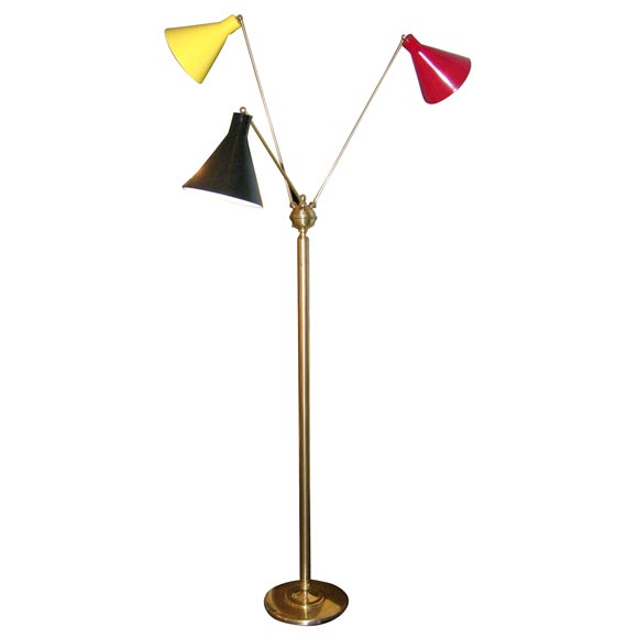 triple headed stilnovo floor lamp at 1stDibs