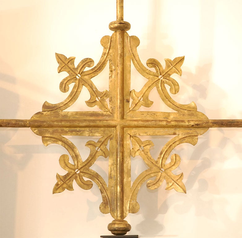 19th C. Rare Oversize Original Gilded Banner Weathervane at 1stDibs ...