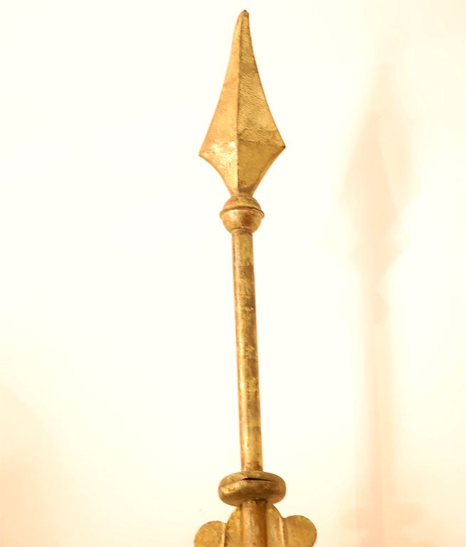 19th C. Rare Oversize Original Gilded Banner Weathervane at 1stDibs ...