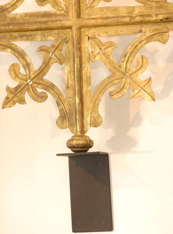 19th C. Rare Oversize Original Gilded Banner Weathervane at 1stDibs ...