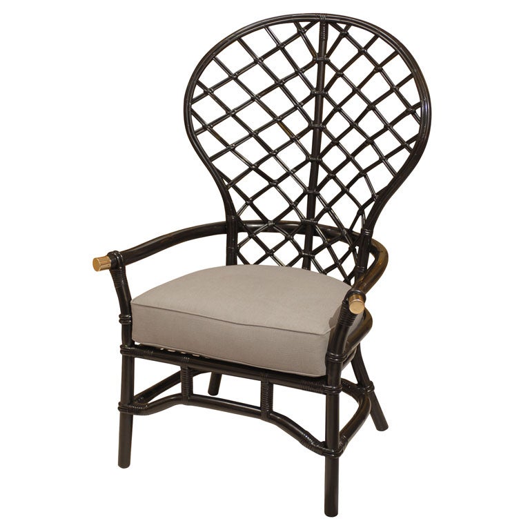 Rattan Fan Back Chair at 1stDibs