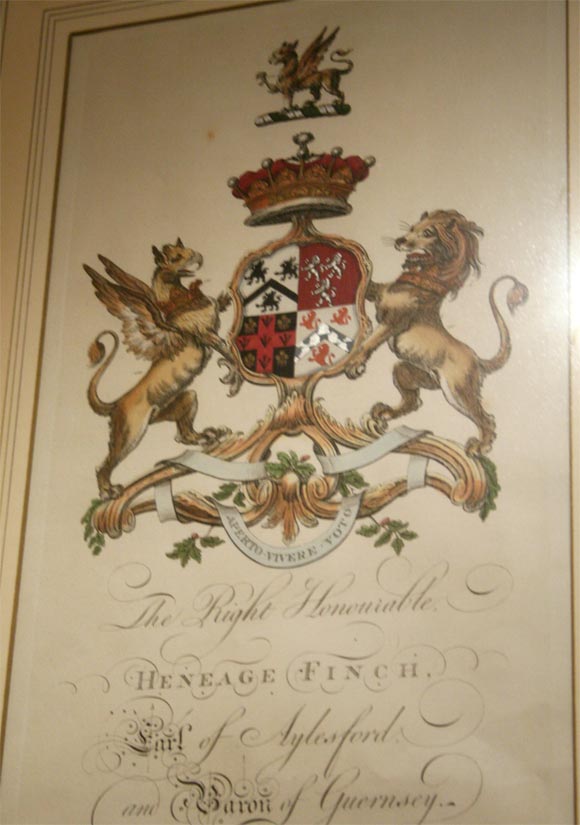 Three English Hand Colored Armorial Engravings. at 1stDibs