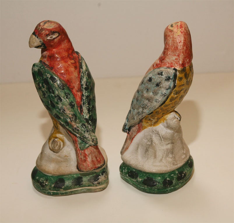 Pr.Chalkware Parrots For Sale at 1stDibs