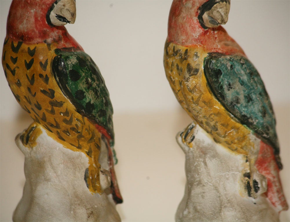 Pr.Chalkware Parrots For Sale at 1stDibs