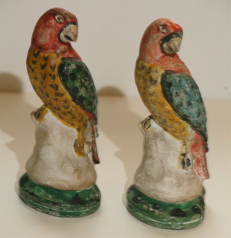 Pr.Chalkware Parrots For Sale at 1stDibs