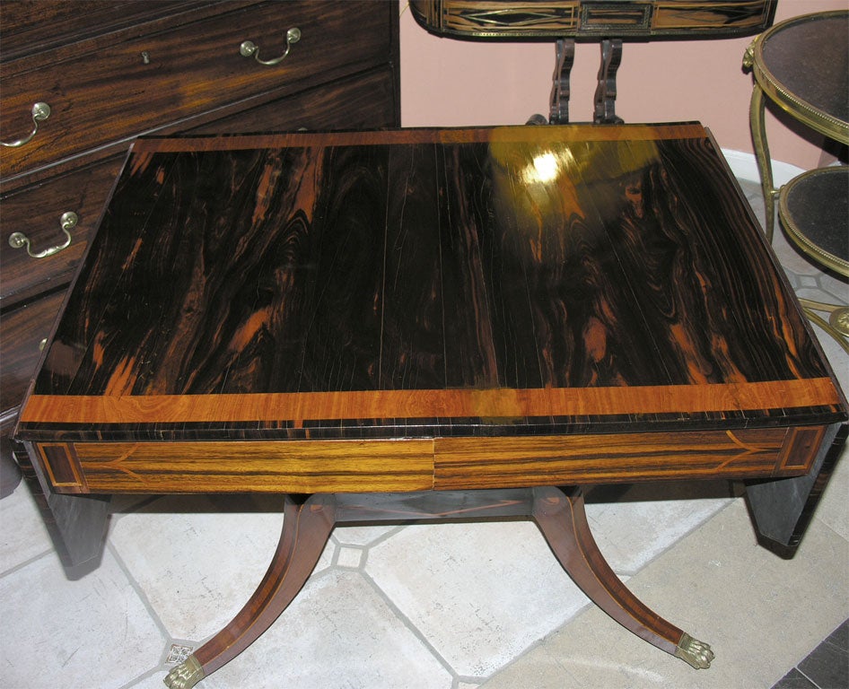Regency Calamander Satinwood Inlaid Sofa Table, circa 1810 For Sale at ...