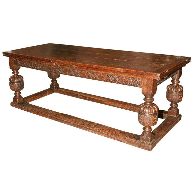 Jacobean Refectory Draw Table at 1stDibs