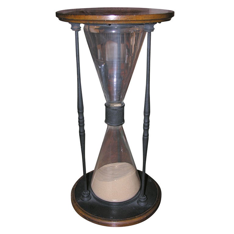 Giant 19th Century Wood and Iron Hourglass at 1stDibs