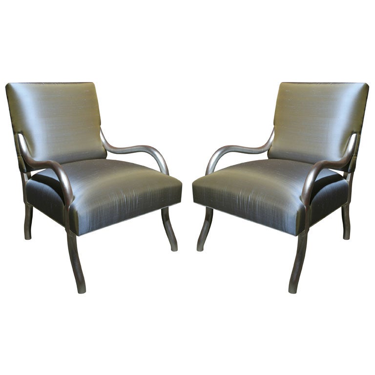 Pair of Mattaliano Silver Gilt Armchairs at 1stDibs