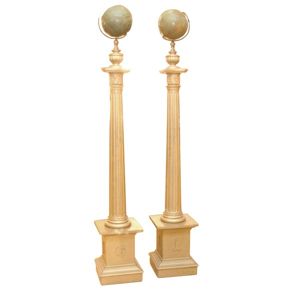 Pair of masonic temple columns at 1stDibs | masonic columns for sale