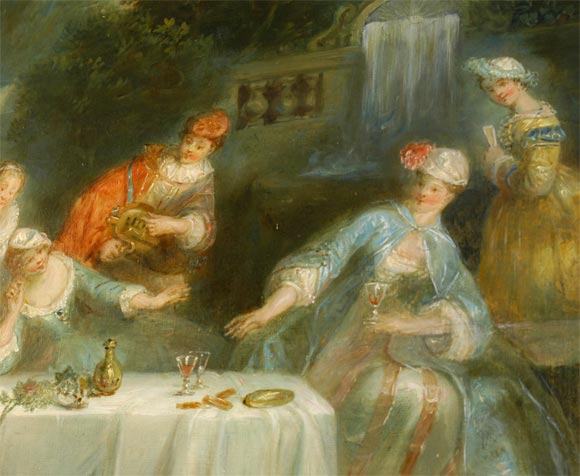 Grand Scale French Picnic Painting at 1stDibs