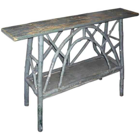 Adirondack Twig Console Table. at 1stDibs
