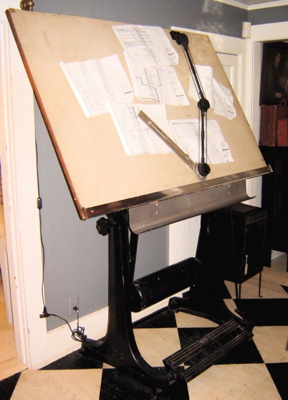 Mid Century German Drafting Table at 1stDibs