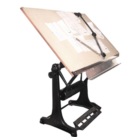 Mid Century German Drafting Table at 1stDibs