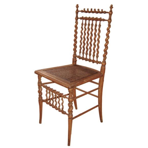 Spindle Carved Side Chair at 1stDibs