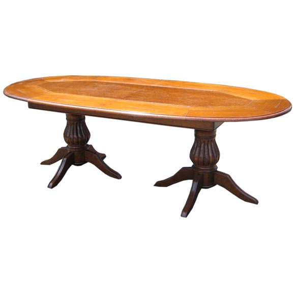Oval Pedestal Table at 1stDibs
