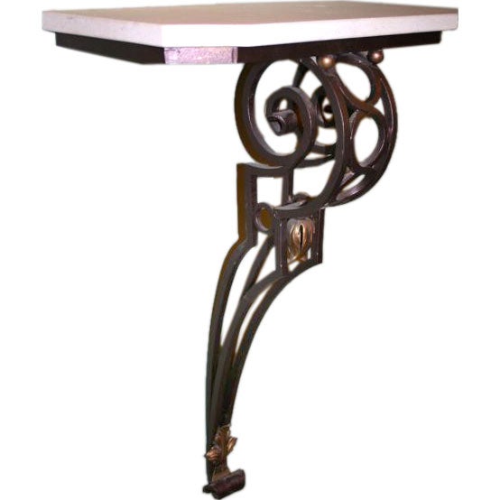 Wrought Iron Wall Console at 1stDibs