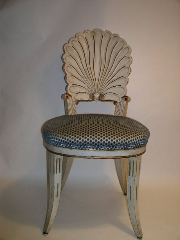 Set of Italian Shell-Back Dining Chairs at 1stDibs