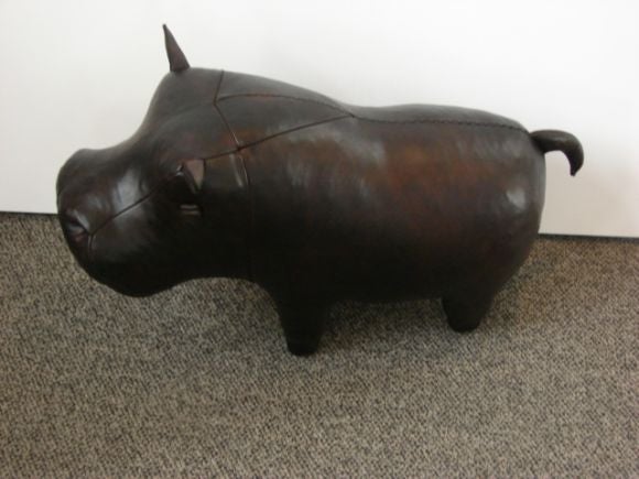 Leather Hippo, Pig or Rhino at 1stDibs