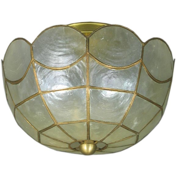 Scalloped Capiz Shell Flushmount at 1stDibs