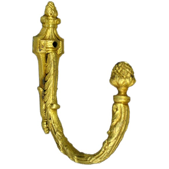 Five bronze coat hooks (two sets available) at 1stDibs