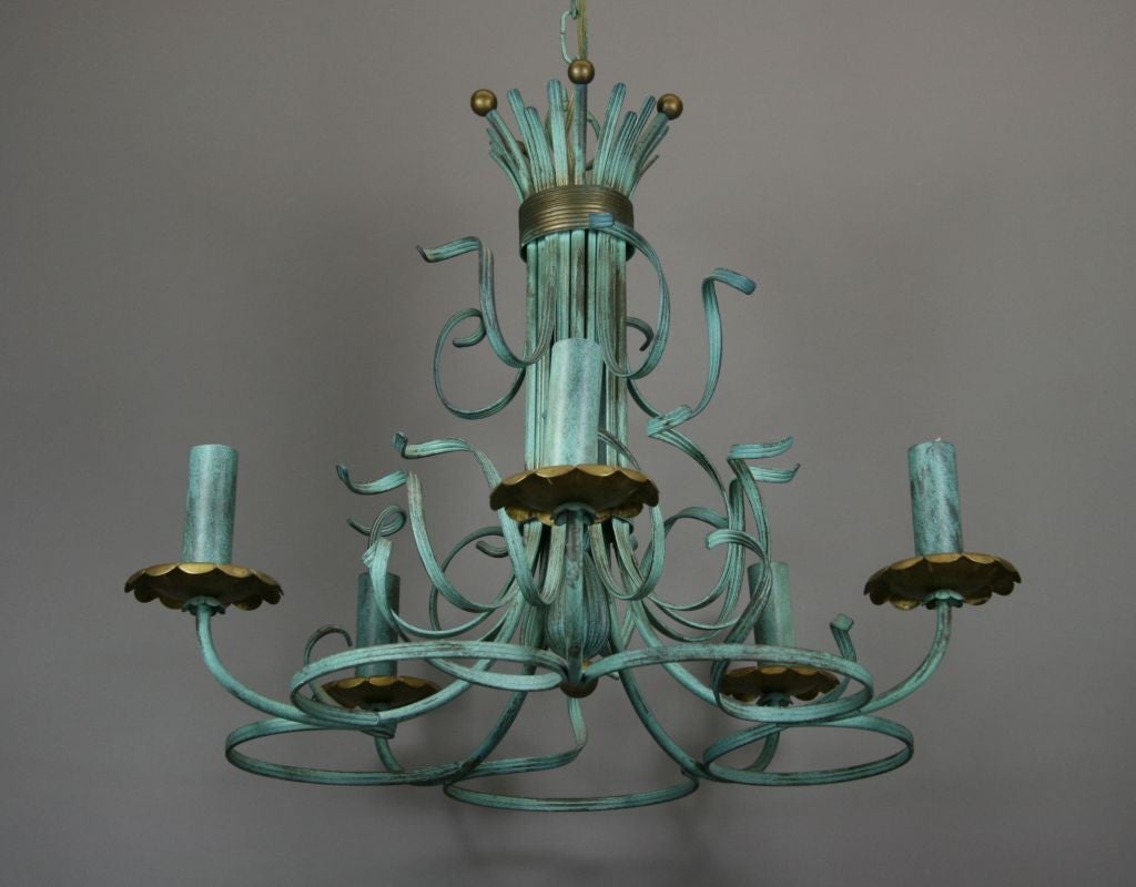 Verdigris Chandelier at 1stDibs | candleabra verdigris glass, wildlife ...