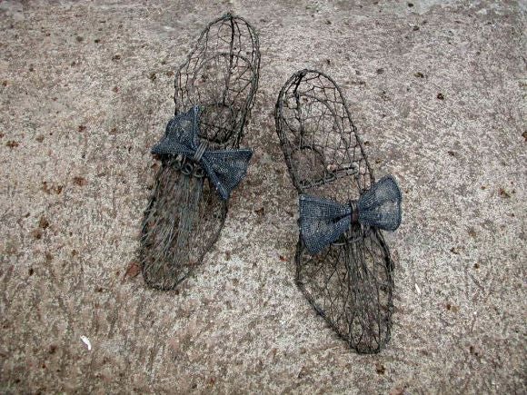 Great Pair of Wire Shoes at 1stDibs