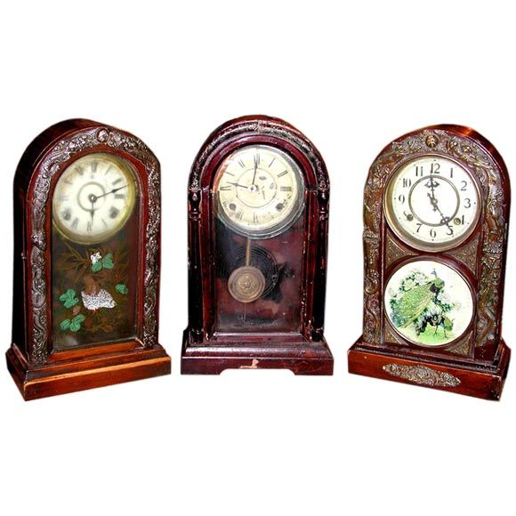 Set of Three 19th Century Chinese Clocks at 1stDibs