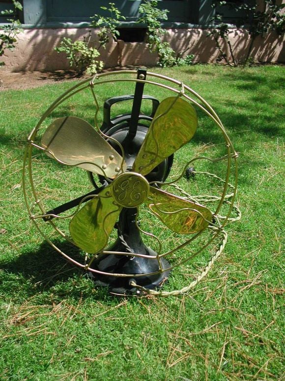 Vintage General Electric Fan with Gold at 1stDibs