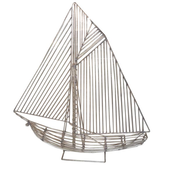 Wire Sailing Boat at 1stDibs
