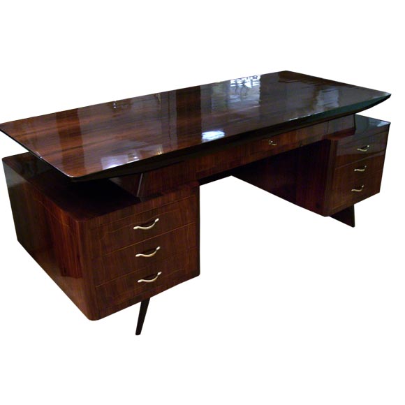 Vittorio Dassi Moderne Indian Rosewood Desk at 1stDibs