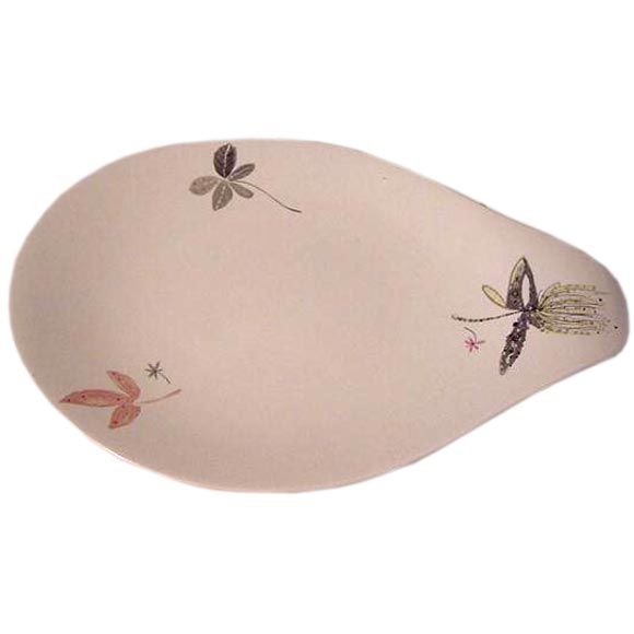 Eva Zeisel Large Ceramic Serving Platter in the Caprice Pattern at 1stDibs