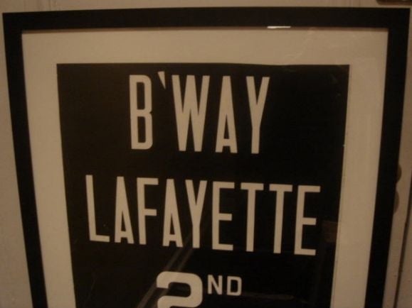 Vintage Framed New York City Subway Sign - Medium Size at 1stDibs