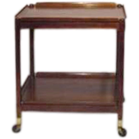 Folding Tea Cart on Wheels by R. Howland for I. Christiansen at 1stDibs