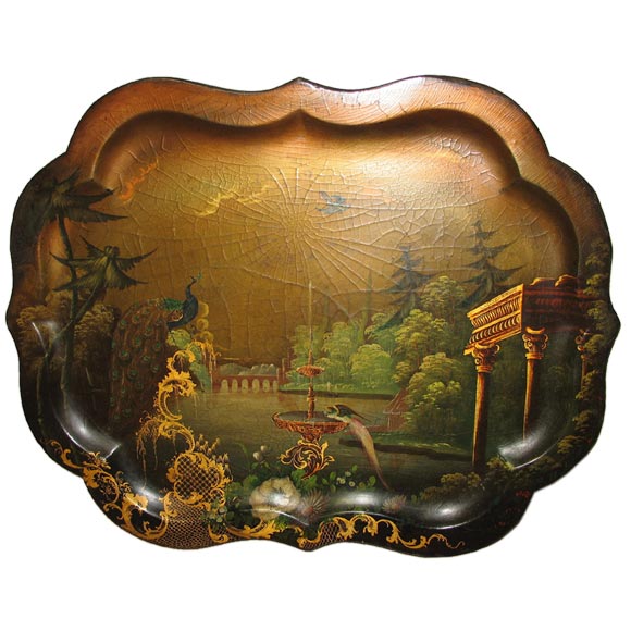 Victorian Paper Mache' Tray at 1stDibs
