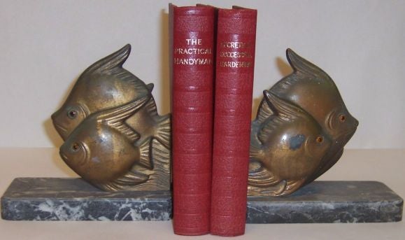 Deco Fish Bookends at 1stDibs