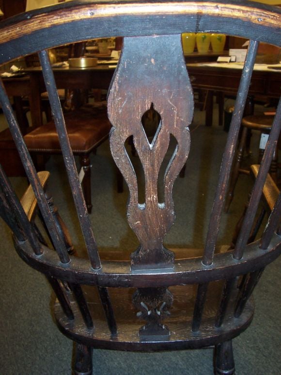 Antique Pierced Splat Back Windsor Rocker at 1stDibs