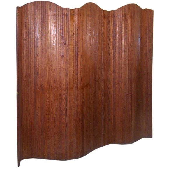 Deco French Wavy Wood Screen at 1stDibs | wavy room divider, wood room ...