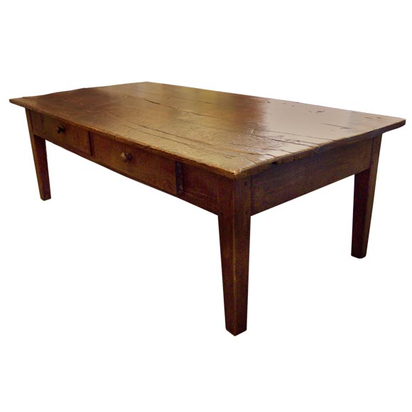 Large Antique Chestnut Coffee Table at 1stDibs