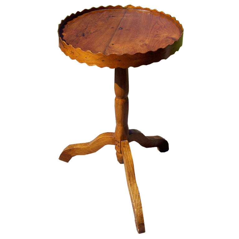 Antique French Round Cherry Table at 1stDibs