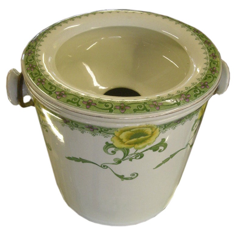 Continental Hand Decorated Nappy Bowl at 1stDibs