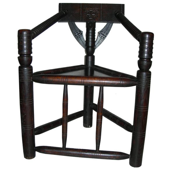 Tribal Hand Carved Chair at 1stDibs