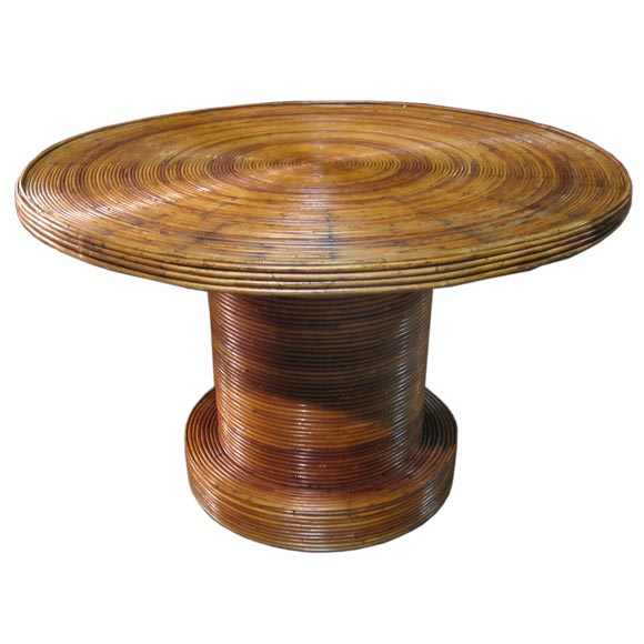 ROUND REED TABLE at 1stDibs