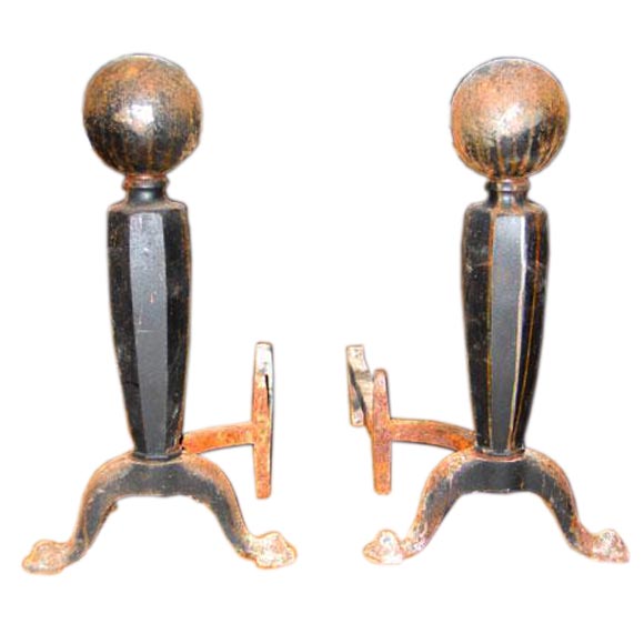 Pair of Large Andirons For Sale at 1stDibs
