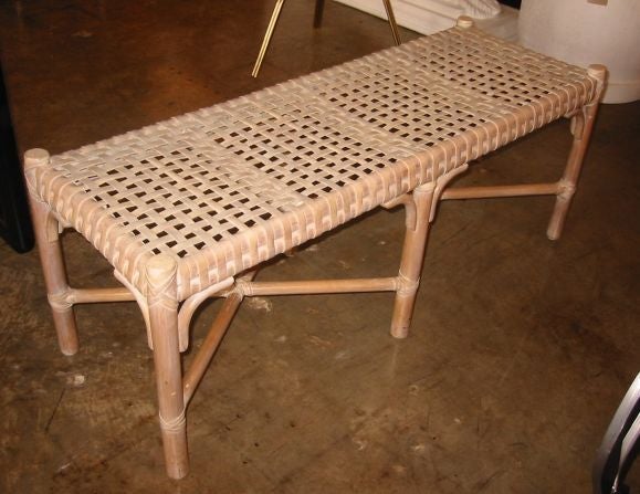 Pair of McGuire Bamboo Benches with Woven Rawhide Tops at 1stDibs ...