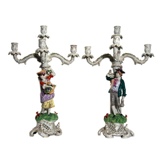Capodimonte Candle Holders - 3 For Sale on 1stDibs | capodimonte ...