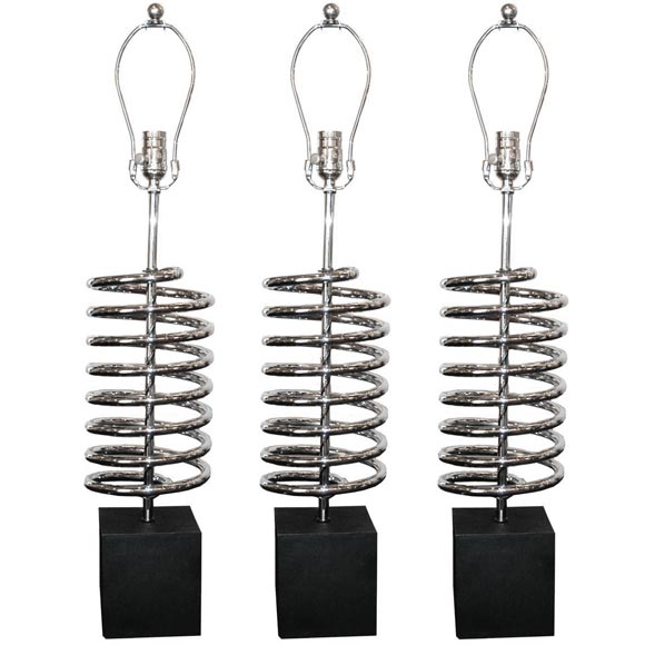Set of Laurel Coil Lamps at 1stDibs